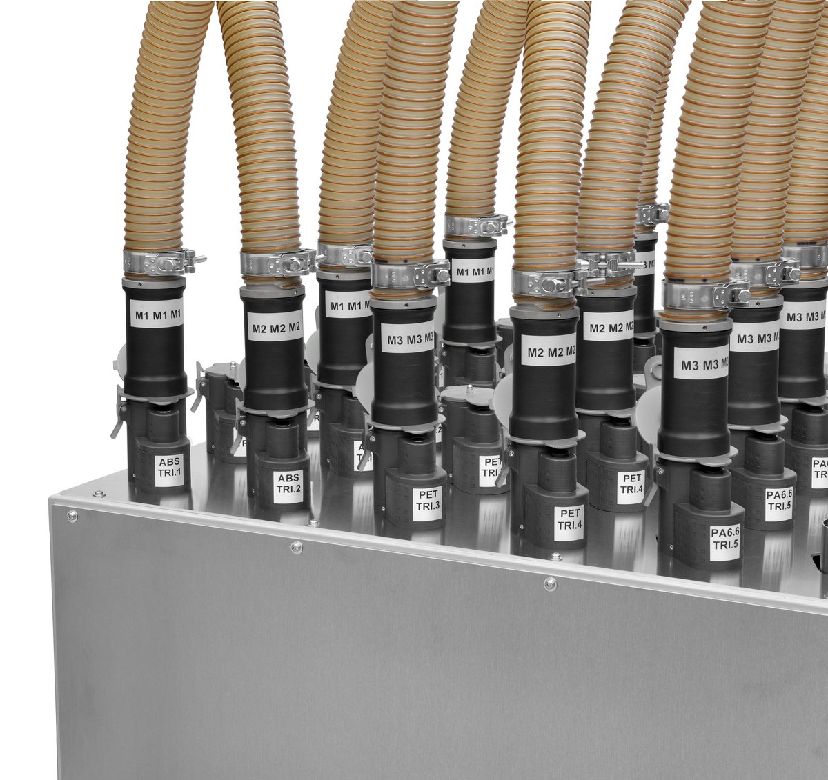 Coded material assignment with RFID-technology